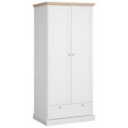 Drehtürenschrank Home Affaire "Binz", weiß (weiß, eichefarben), B:85cm H:180cm T:55cm, FSC-zertifizierter Holzwerkstoff, Schränke, in unterschiedlichen Breiten und zwei Farbvarianten erhältlich