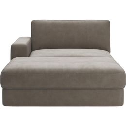 Recamiere RAUM.ID "Innovid", braun (schlamm), B:132cm H:87cm T:196cm, 100% Polyester, Sofas, Modernes Modul-Polsterprogramm