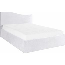 Polsterbett, weiß, B:132cm L:210cm, Bezug Bett: wahlweise Kunstleder oder Microfaser (100% Polyester);Bonnell-Federkernmatratze: 51% Polypropylen, 39% Polyester und 10% Baumwolle;Kaltschaummatratze: 100% Polyester, Bezug abnehm- und waschbar bis 60C, Westfalia Schlafkomfort, Betten, Polsterbett ohne Bettkasten Polsterbett, inkl. Bettkasten bei Ausführung mit Matratze