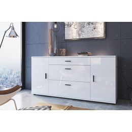 Kommode Inosign "Henley" Sideboards Gr. B/H/T: 180 cm x 86,3 cm x 43,5 cm, 3 St., weiß (weiß alpin, hg) Kombikommode Breite ca. 180 cm