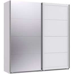 Schwebetürenschrank wimex "Chalet" Schränke Gr. B/H/T: 180 cm x 208 cm x 65 cm, 2 St., weiß Schwebetürenschränke und Schiebetürenschränke in Landhausoptik, mit Spiegeltür