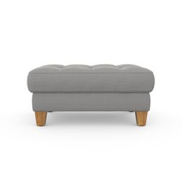 Sit & More Stauraumhocker SIT&MORE "Westham" Hocker Gr. B/H/T: 101 cm x 47 cm x 66 cm, Struktur weich, mit Federkern-mit Stauraum, silberfarben (silver) Hocker mit Stauraum wahlewise mitohne Federkern