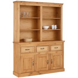 Buffet Home Affaire "Selma" Schränke beige (natur gebeizt, gewachst) Anrichten Buffetschränke Breite 145 cm