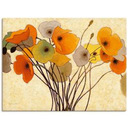 Wandbild Artland "Kürbismohn I" Bilder Gr. B/H: 80 cm x 60 cm, Leinwandbild Blumen Querformat, 1 St., orange Kunstdrucke als Leinwandbild, Poster, Wandaufkleber in verschied. Größen