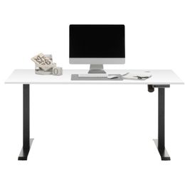 Schreibtisch BEGA OFFICE "Tim, elektrisch höhenverstellbarer Desk" Tische Gr. B/H/T: 150 cm x 72 cm x 69 cm, weiß (weiß, schwarz, weiß) Schreibtische mit Anzeige und 4 Memory-Tasten, Breite 150 cm Bestseller