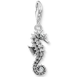 Charm-Einhänger Thomas Sabo "Seepferdchen, 1886-643-14" Charms bunt (silberfarben, weiß, weiß) Damen Charms Anhänger mit Zirkonia (synth.)