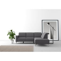 Sit & More Ecksofa SIT & MORE "Bailando L-Form", braun (espresso), B:249cm H:84cm T:205cm, Sofas, Ecksofa, wahlweise mit Kopfteilverstellung und Vorziehsitz, motorisch