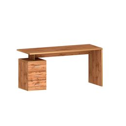 Schreibtisch Inosign "NEW SELINA" Tische Gr. B/H/T: 160 cm x 75 cm x 60 cm, braun (wotan oak) Schreibtische Breite 160 cm, modernes italien. Design