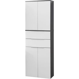 Hängeschrank Fackelmann "Kara" Schränke Gr. B/H/T: 61 cm x 176 cm x 32 cm, 4 St., weiß Badmöbelserien Badmöbel Breite 61 cm