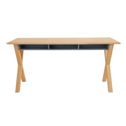 Esstisch WOODMAN "Luca" Tische Gr. B/H/T: 160 cm x 75 cm x 70 cm, beige (natur, grau, natur, natur) multifunktional- auch als Schreibtisch einsetzbar