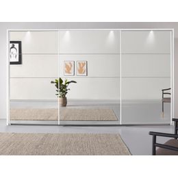 Schwebetürenschrank Rauch "Oteli" Schränke Gr. B/H/T: 368 cm x 214 cm x 68 cm, mit LED-Beleuchtung, 3 St., weiß Schwebetürenschränke und Schiebetürenschränke mit Spiegelfront Passepartout optional Beleuchtung