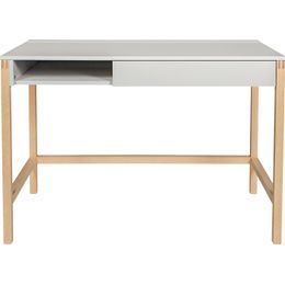 Schreibtisch WOODMAN "Northgate" Tische Gr. B/H/T: 112 cm x 76 cm x 60 cm, grau (grau, birkenfarben, grau) im skandinavian Design