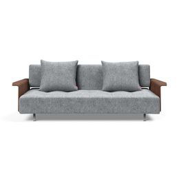Schlafsofa INNOVATION LIVING &trade; "Longhorn, G&auml;stebett, Couch, Tagesliege, Bettsofa", grau, B:245cm H:79cm T:114cm, Sofas, Schlafsofa, Schlaf-, Relax-, oder Sitzposition, Armlehnen, Liegefl&auml;che 140x200 cm