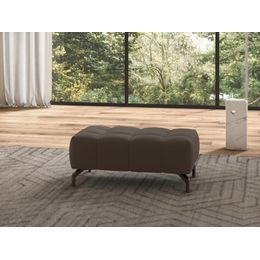 Sit & More Hocker SIT & MORE "Cool", grau (taupe), B:102cm H:45cm T:68cm, Hocker, Polsterhocker Sitzhocker, mit schwarzen F&uuml;&szlig;en