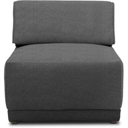 Sofaelement DOMO collection "800007", grau, B:78cm H:77cm T:100cm, 100% Polyester, Polsterelemente, R&uuml;ckenkissen aufstellbar, unendlich erweiterbar