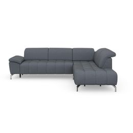 Sit & More Ecksofa SIT & MORE "Cool L-Form", blau (blaugrau), B:272cm H:79cm T:220cm, Sofas, Ecksofa, wahlweise mit Kopfteilverstellung und Vorziehsitz, motorisch