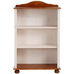 Regal Home Affaire "Mette", gelb (weiß, honigfarben), B:77cm H:116cm T:30,5cm, Massivholz, Regale, aus massivem Kiefernholz, in unterschiedlichen Größen und Farben