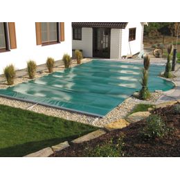 Pool-Abdeckplane KWAD "Rollabdeckung Standard" Planen Gr. B/L: 400cm x 750cm für Pool: 350x750, grau Rollabdeckung 7,0x3,5 m (Planenmaß 7,5x4,0 m)