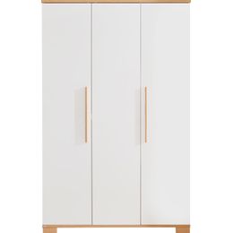 Kleiderschrank Paidi "YOLANDA 3T" Schränke Gr. B/H/T: 123,5 cm x 194,5 cm x 55,6 cm, 3 St., weiß (kreideweiß, eiche, montana) enormes Platzangebot mit vielen Einlegeböden und Kleiderstange