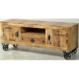 Lowboard Sit "Rustic" Sideboards Gr. B/H/T: 140 cm x 55 cm x 40 cm, 1, beige (natur) Lowboards im Factory design, Breite 140 cm, Shabby Chic, Vintage