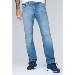 Comfort-fit-Jeans CAMP DAVID Gr. 32, Länge 30, blau Herren Jeans mit Kontrast-Steppungen