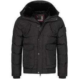 Winterjacke Alessandro Salvarini "ASLeonio", Herren, Gr. L, schwarz, Obermaterial: 100% Polyester; Futter: 100% Polyester, Jacken, mit warmem Teddyfell und abnehmbarer Kapuze