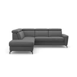 Sit & More Ecksofa SIT & MORE "Scarlett L-Form", grau (steel), B:258cm T:226cm, Sofas, Ecksofa, inklusive Kopfteilverstellung, wahlweise mit Bettfunktion, Bettkasten
