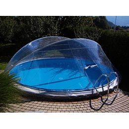 Poolverdeck Clear Pool "Cabrio Dome" Verdecke farblos (transparent) Poolplanen ØxH: 500x145 cm