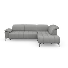 Sit & More Ecksofa SIT & MORE "Cool L-Form", grau, B:272cm H:79cm T:220cm, Sofas, Ecksofa, wahlweise mit Kopfteilverstellung und Vorziehsitz, motorisch