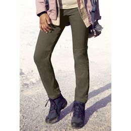 active by Lascana Trekkinghose LASCANA ACTIVE Gr. 40, N-Gr, grün (olivgrün) Damen Hosen Wanderhosen mit 3 Zipper Taschen Bestseller