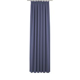 Vorhang WIRTH "Uni Collection" Gardinen Gr. 335 cm, Kräuselband, 142 cm, blau (royalblau) Kräuselband nach Maß