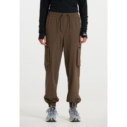 Sweathose SOS "Salonga W" Gr. M, US-Größen, schwarz (schwarz, grau) Damen Hosen mit lässigen Cargotaschen