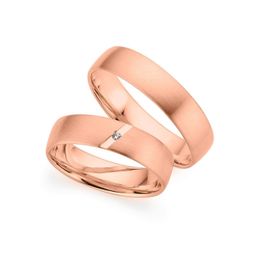 Phoenix Trauring PHÖNIX "Schmuck Geschenk Gold 333 Ehering LIEBE versch. Varianten" Fingerringe Gr. 49, ohne Brillant, Roségold 333, 5,0 mm, rosegold (roségoldfarben) Made in Germany, wahlweise mit oder ohne Brillant