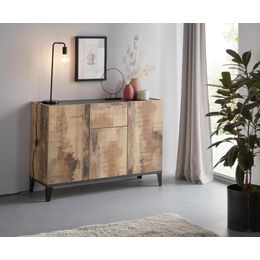 Sideboard Inosign "sunrise" Sideboards Gr. B/H/T: 120 cm x 82 cm x 40 cm, 1, schwarz (ahorn pereira, schiefer) Sideboards Breite 120 cm