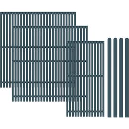 Kiehn-Holz Dichtzaun Zaunelemente 7-teiliges Set, aus nordischer Fichte Gr. H/L: 188 cm x 483 m H/L: 188 cm, grau (anthrazit) Zaunelemente