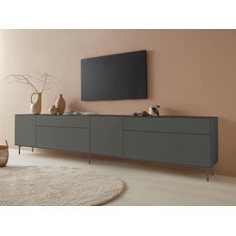 Lowboard LeGer Home by Lena Gercke "Essentials" Sideboards Gr. B/H/T: 334 cm x 72 cm x 42 cm, 4, grau (anthrazit) Lowboards Breite: 334cm, MDF