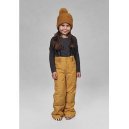 Schneehose WeeDo "LIODO Löwe" Gr. 116, Normalgrößen, orange (lion brown) Kinder Hosen Schneehosen Schneefang mit Haken für Snowboardschuhe, Hosenbein zum Hochknöpfen