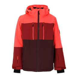 Skijacke WHISTLER "Virago" Gr. 152, rot (dunkelrot), Herren, 90% Polyester, 10% Elasthan, mehrfarbig, Jacken, im trendigen Color-Blocking-Design