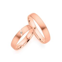 Phoenix Trauring PHÖNIX "Schmuck Geschenk Gold 333 Ehering LIEBE versch. Varianten" Fingerringe Gr. 49, 0,01 ct SI = kleine Einschlüsse mit Brillant, Roségold 333, 4,0 mm, rosegold (roségoldfarben) Trauringe Made in Germany, wahlweise mit oder ohne Brillant