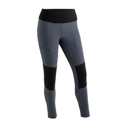 Outdoorhose Maier Sports "Dacit W" Gr. 42, Normalgrößen, blau (graublau) Damen Hosen Sporthosen Wanderhose, lange Outdoor-Tight, Trekkinghose