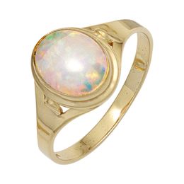 Goldring Jobo Fingerringe Gr. 50, Gelbgold 333, goldfarben (gelbgold 333) Damen Fingerringe 333 Gold mit synthetischem Opal