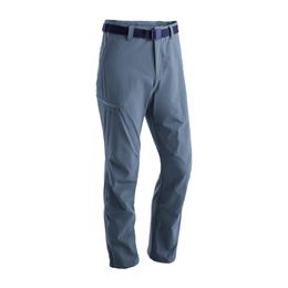 Funktionshose Maier Sports "Nil" Gr. 36, Kurzgrößen, blau (jeansblau) Herren Hosen Wanderhose, atmungsaktive Outdoor-Hose mit Roll up Funktion