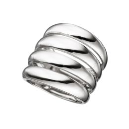 Silberring Jobo "Breiter Mehrfach-Ring" Fingerringe Gr. 54, Silber 925 (Sterlingsilber), silberfarben (silber 925) Damen Fingerringe 925 Silber rhodiniert