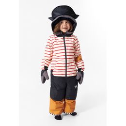 Schneeoverall WeeDo "HOOKDO Pirat" Gr. L, Normalgrößen, schwarz (schwarz rot) Jungen Overalls Verstärkte und gepolsterte Knie, Ellbogen, Handflächen Gesäß