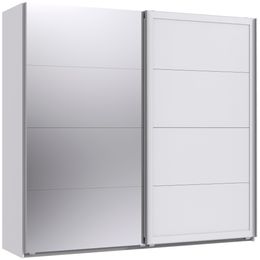 Schwebetürenschrank wimex "Chalet" Schränke Gr. B/H/T: 225 cm x 208 cm x 65 cm, 2 St., weiß in Landhausoptik, mit Spiegeltür