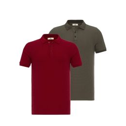 Daniel Hills Poloshirt Herren Gr&ouml;&szlig;e S khaki / burgunder