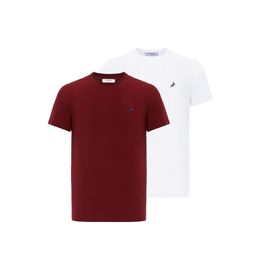 Moxx Paris 2 Pack T-Shirt Herren Gr&ouml;&szlig;e M rot / wei&szlig;