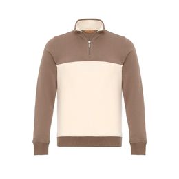 Cool Hill Sweatshirt Herren Gr&ouml;&szlig;e XL creme / braun