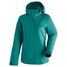 Outdoorjacke Maier Sports "Metor Therm Rec W" Gr. 19, grün (schilfgrün) Damen Jacken Wanderjacke, atmungsaktiv und wasserdicht, wattierte Regenjacke mit Kapuze