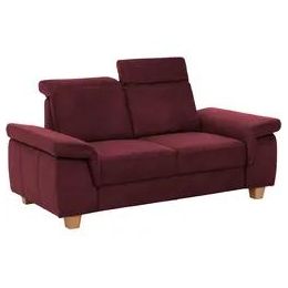 2-Sitzer Home Affaire "Dalia" Sofas Gr. B/T: 173cm x 96cm, Luxus-Microfaser Florence, mit Kopfteilverstellung, rot (bordeaux) mit Federkernpolsterung, wahlweise auch Kopftteilverstellung